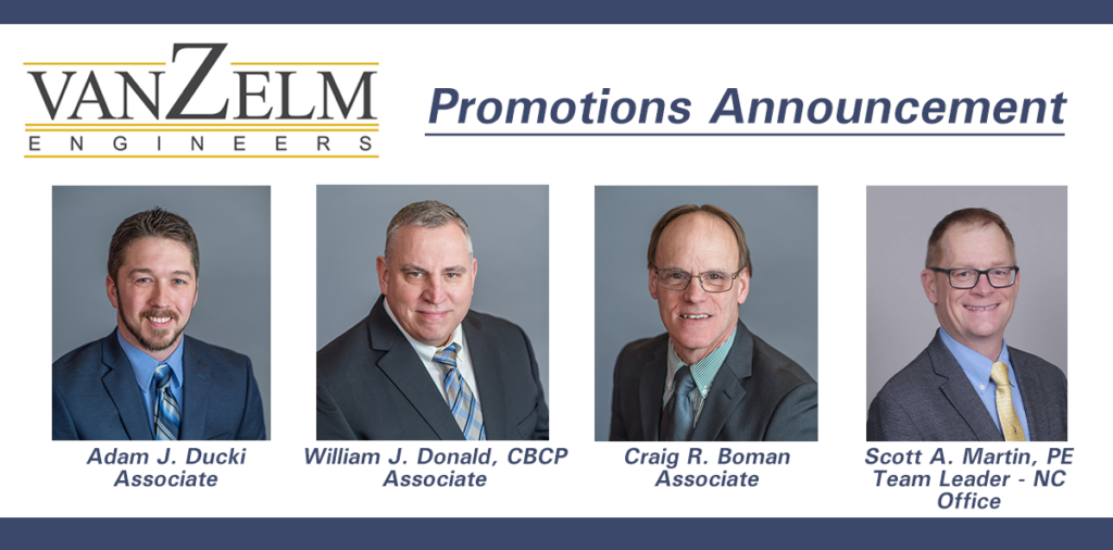 van Zelm EngineersPromotions Announcement